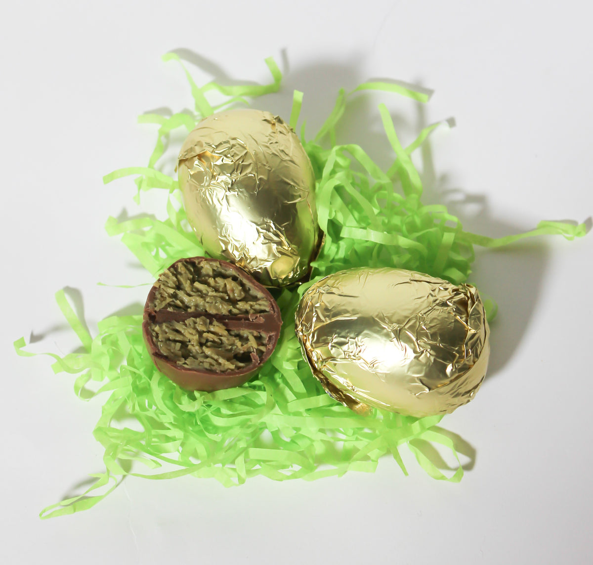 Dubai Style Pistachio and Kataifi Easter Egg Trio - Milk Chocolate ...